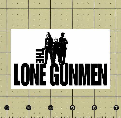 CUSTOM MADE COLLECTIBLE THE LONE GUNMEN TV SHOW LOGO MAGNET (4⅝"x2¾") x ...