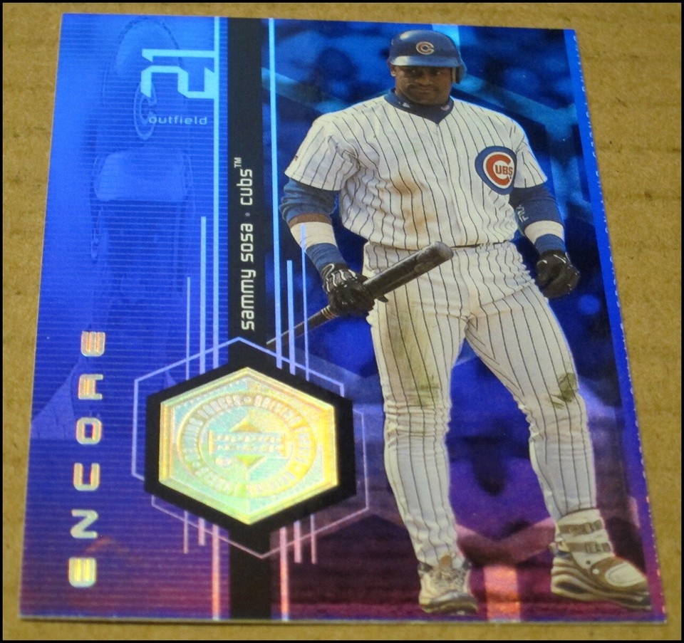 1999 Upper Deck Encore Driving Forces Sammy Sosa Insert Card #D3 ...