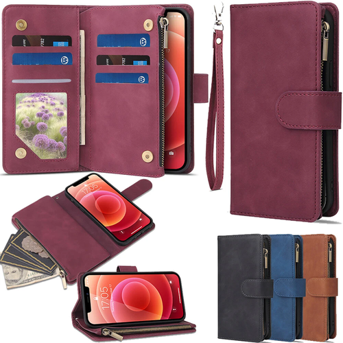 Zip Wallet Purse Case Leather Flip Cover For Samsung S26 Ultra + A17 ...