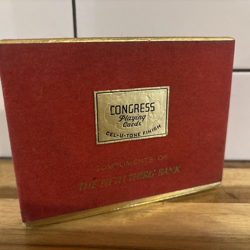 VTG CONGRESS Fifth Third 5/3 Bank CELL-U-TONE FINISH PLAYING CARDS 2 ...