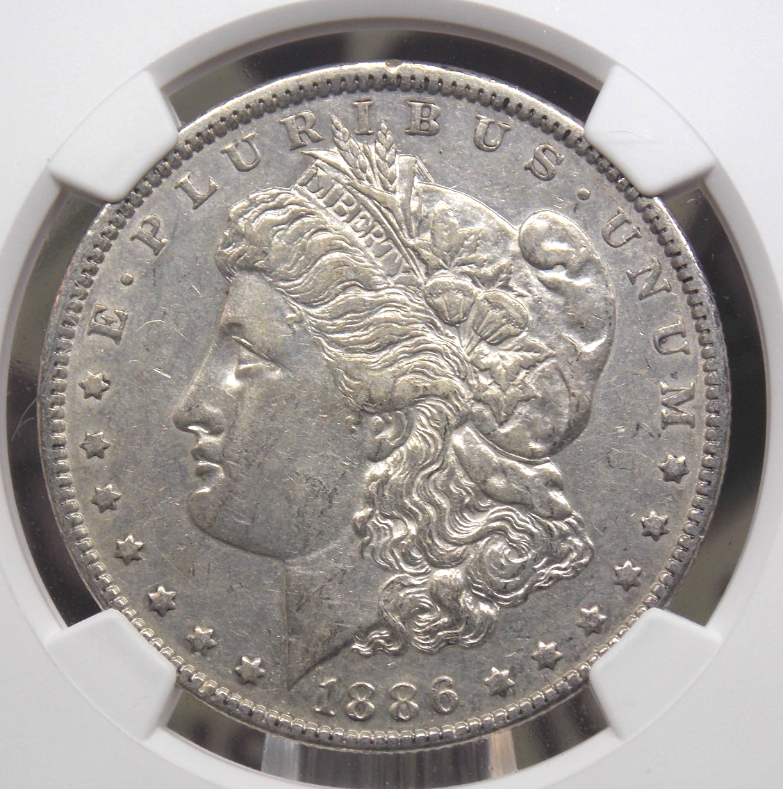 1886 "O" Morgan SILVER Dollar $1 NGC XF45 #046 Extra Fine ECC&C, Inc ...