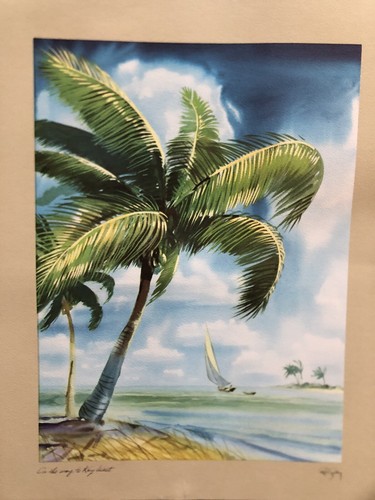 Russ Smiley Lithograph - Vintage Watercolor - Key West | eBay
