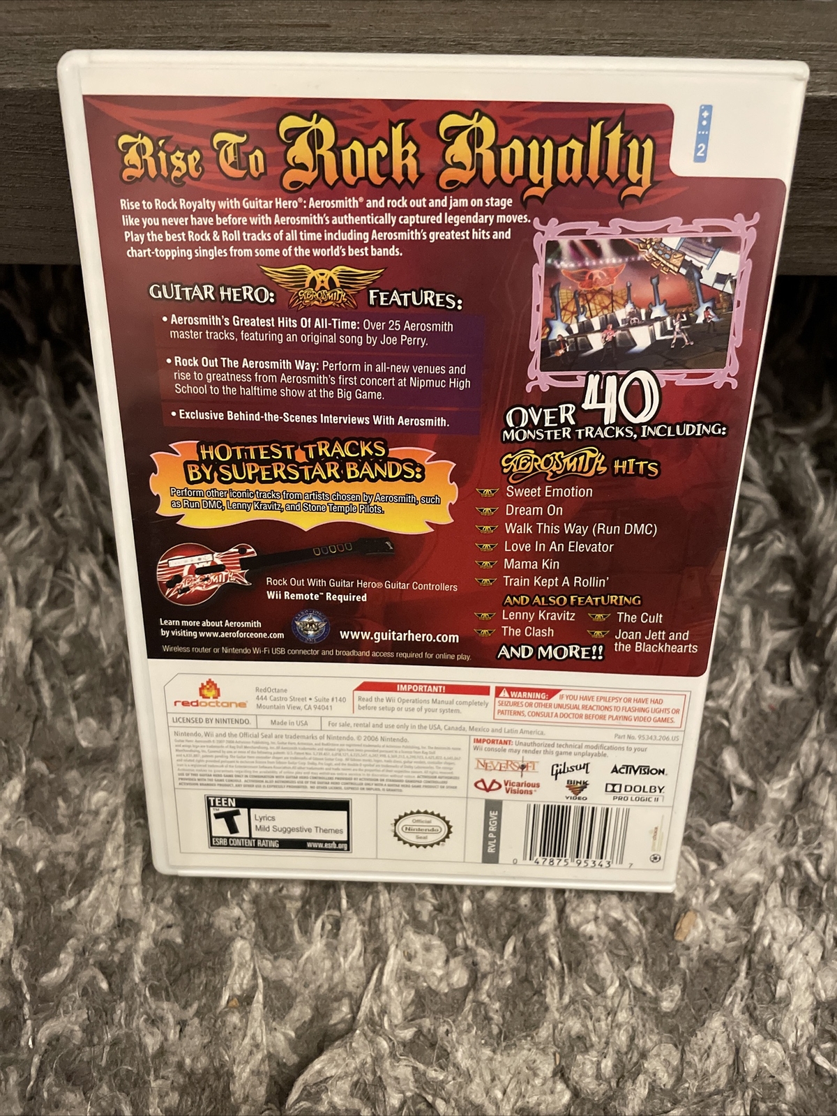 Guitar Hero: Aerosmith (Microsoft Nintendo Wii, 2008) Game Only ...