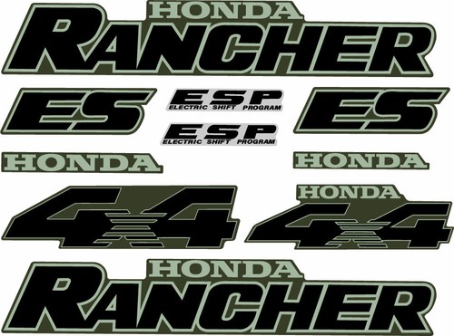 Honda Rancher 350 ES 4x4 2000 2001 2002 2003 OEM Decal Graphics Marks ...