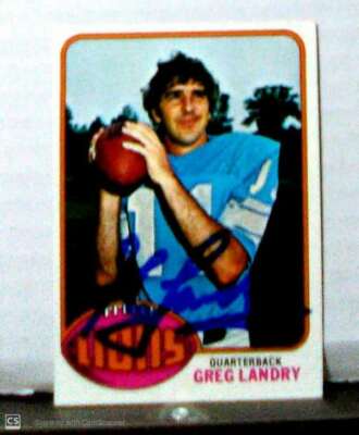 GREG LANDRY SIGNED 76 TOPPS FOOTBALL CARD LIONS RIP! | eBay