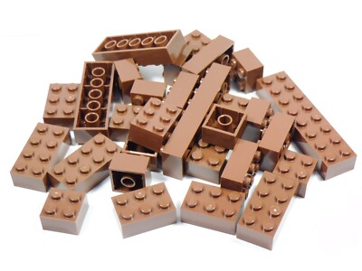 LEGO 28 Reddish Brown Bricks 2x2 2x3 2x4 2x6 D12 | eBay