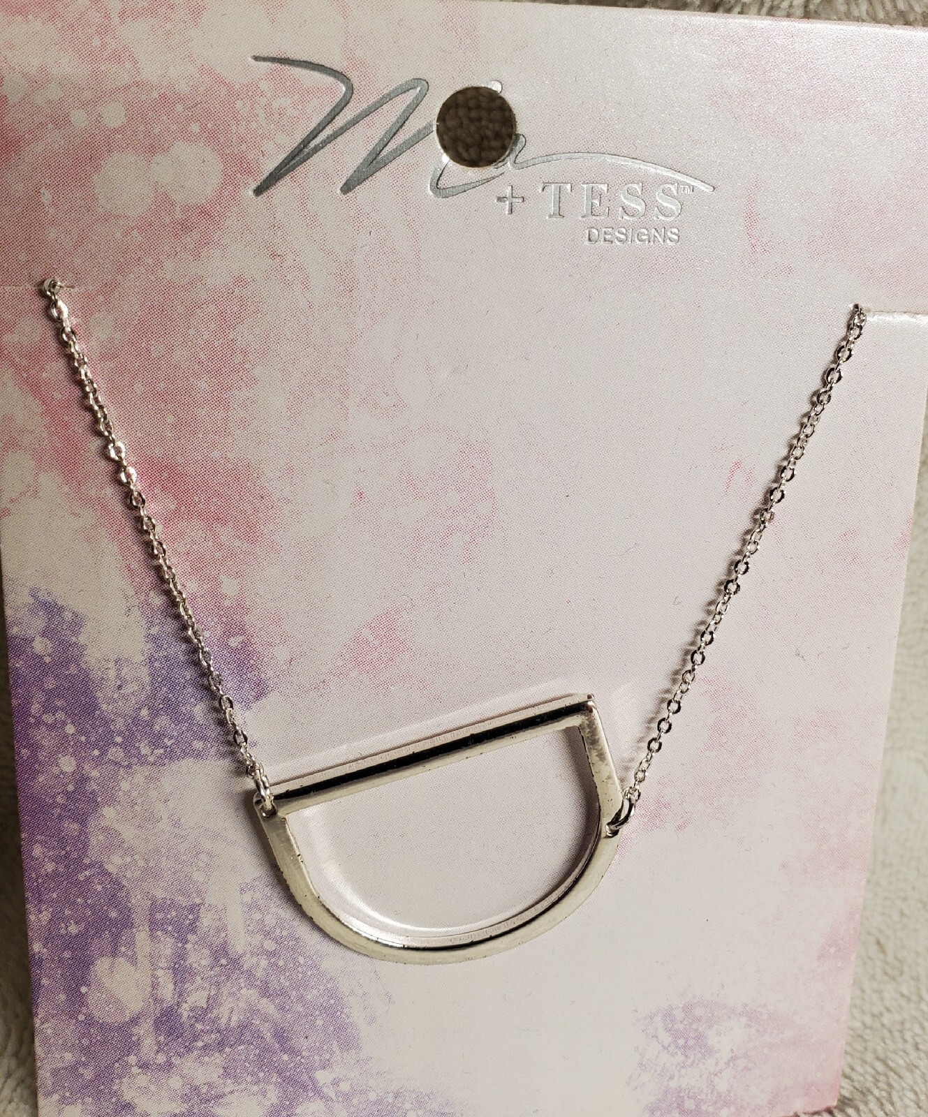 Mia + Tess Designs Necklace Silver With D pendant | eBay