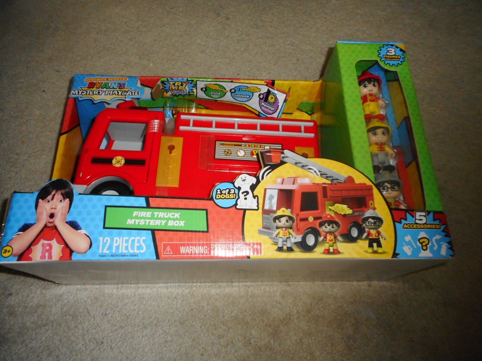 RYAN'S WORLD RYAN'S PLAYDATE FIRE TRUCK ..**SEALED**NEW**FREE SHIPPING ...