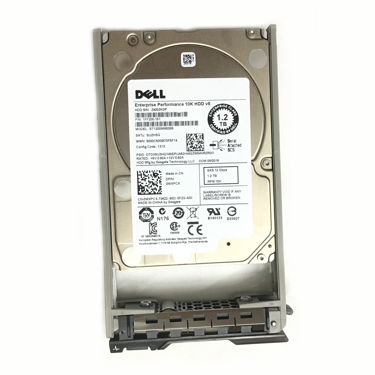 Dell WXPCX 1.2TB 10K SAS 12GB/s 2.5in Hard Drive ST1200MM0088 0WXPCX ...