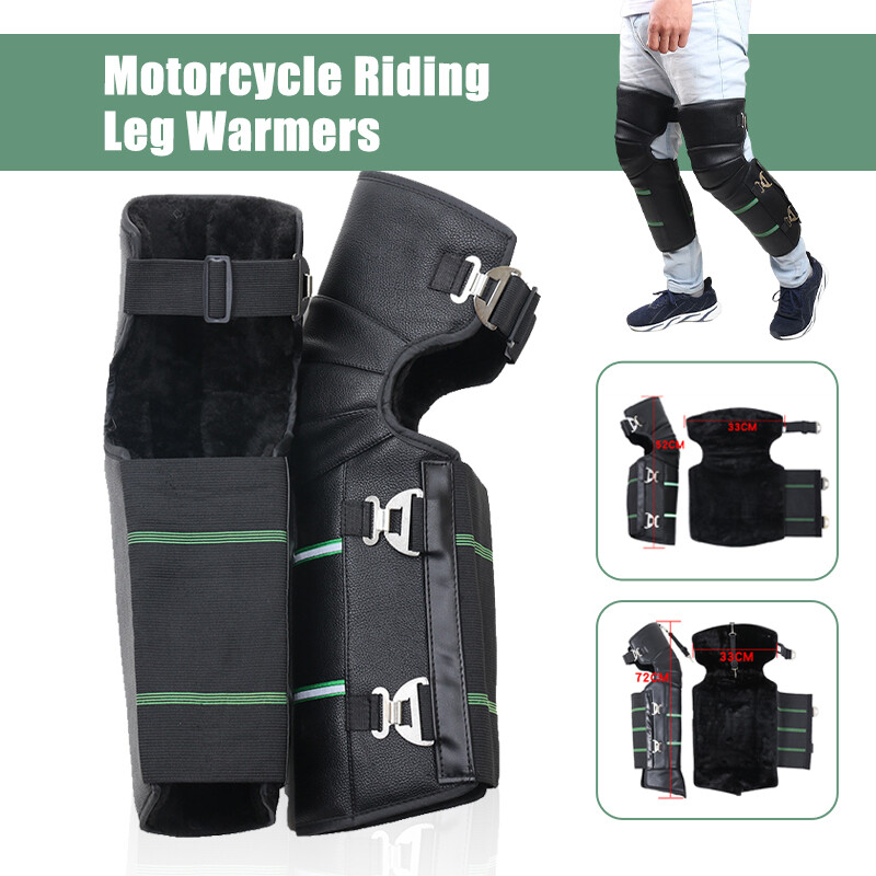 PU Leather Motorcycle Leg Warmer Knee Pad Thick Knee Windproof ...