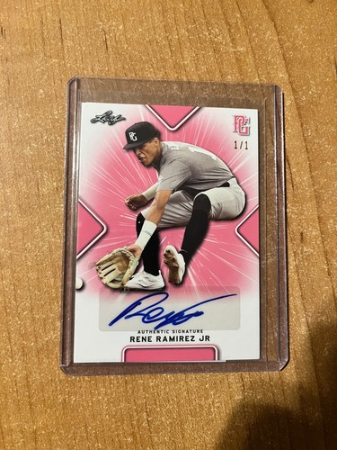 2021 Leaf Perfect Game - Rene Ramirez Jr. - Pink Blank Back Auto 1/1 | eBay