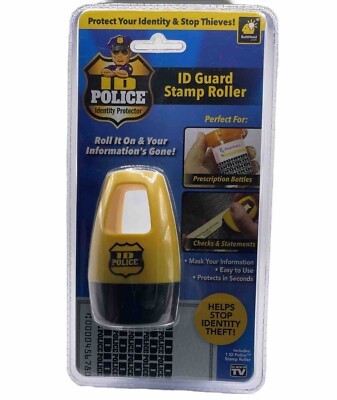 ID Police Identity Protection Roller Stamp by BulbHead - Helps Stop ID ...