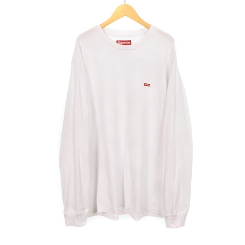 SUPREME Small Box Logo Long Sleeve T-Shirt Cut and Sew TM White mens | eBay
