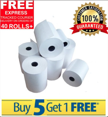 20 Rolls Thermal Paper Credit Card Machine Till Rolls 57x40mm Worldpay ...