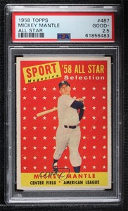 Mickey Mantle 1958 Topps #487 All-Star Price Guide - Sports Card Investor