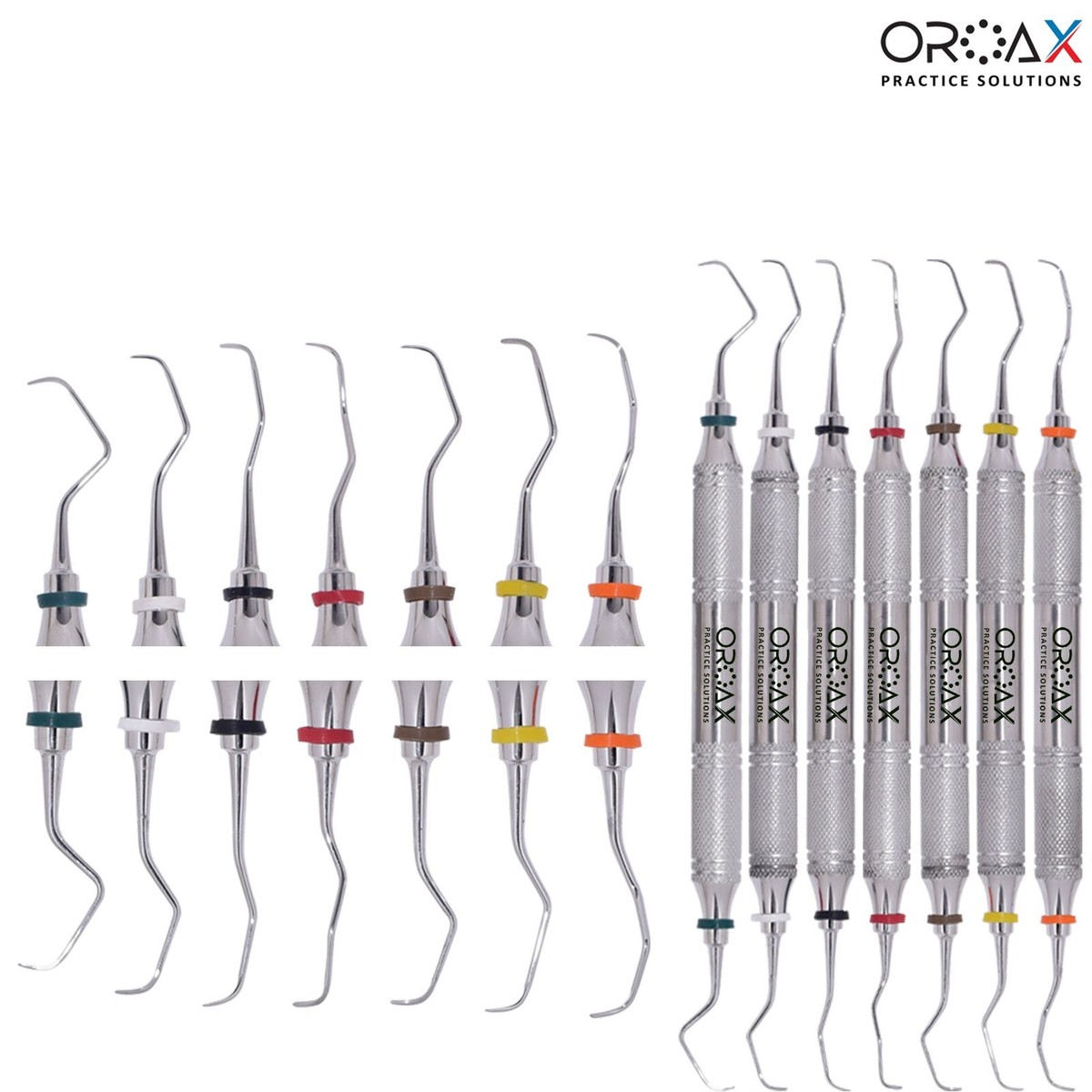 Stainless Steel Dental Tools Set Of 7 Gracey Curettes - Stainless Steel ...