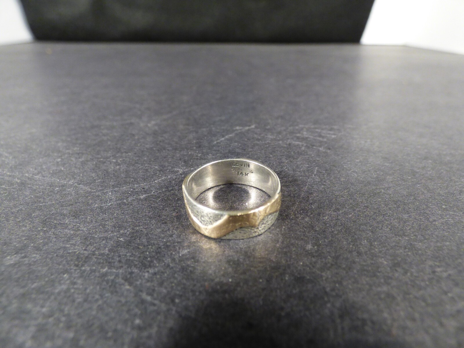 Ed Levin Sterling Silver and 14K Ring | eBay