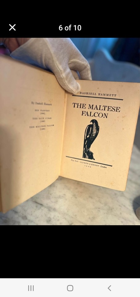 THE MALTESE FALCON First Edition, First Printing by Dashiell Hammett ...
