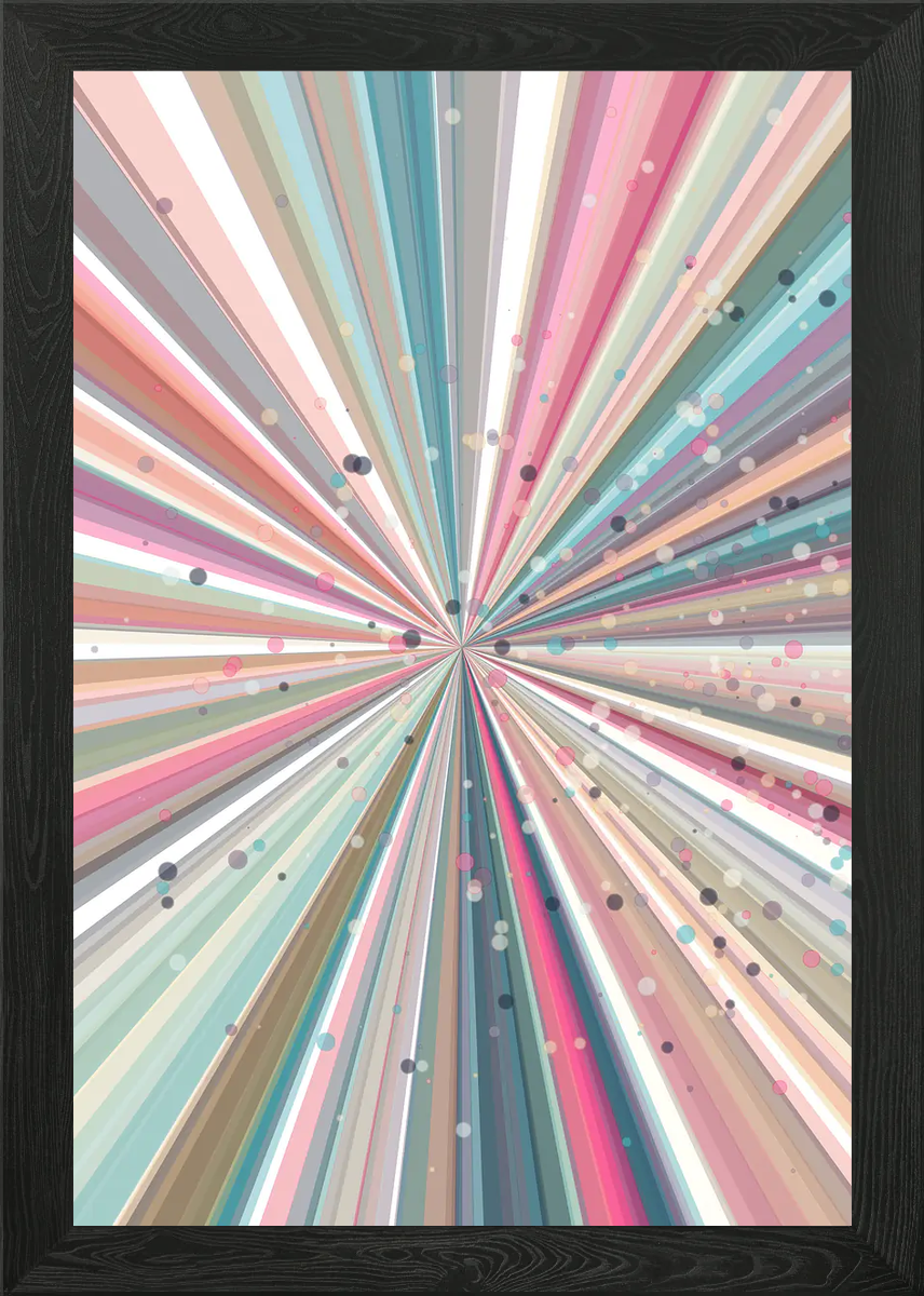 Universe Colorful Lines Framed Wall Art Poster Canvas Print Picture ...