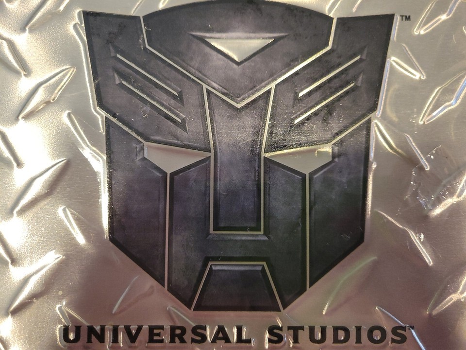 NEW UNIVERSAL STUDIOS AUTOBOTS TRANSFORMERS THE RIDE 3-D METAL LICENSE ...