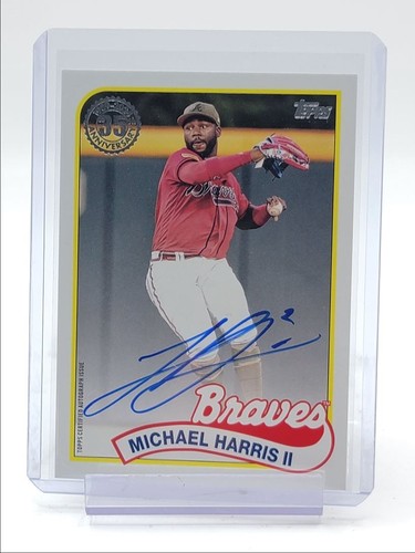 MICHAEL HARRIS II 2024 TOPPS BASEBALL 1989 TOPPS AUTOGRAPH AUTO Q0685 ...