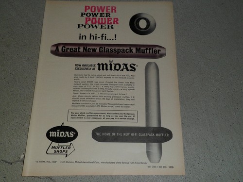 1969 MIDAS MUFFLERS AD / ARTICLE | eBay
