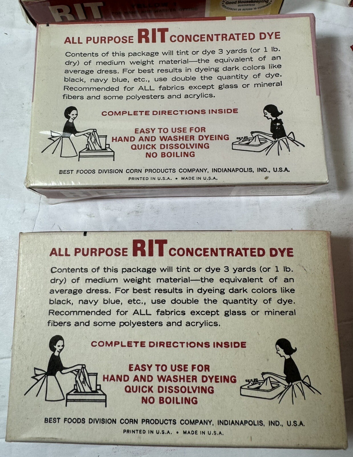 Vtg Lot 8 RIT & Tintex Fabric Dye Tint Dye Powder 35c Original Box ...