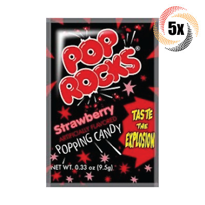5x Packs Pop Rocks Strawberry Flavor Popping Candy .33oz ( Fast Free ...