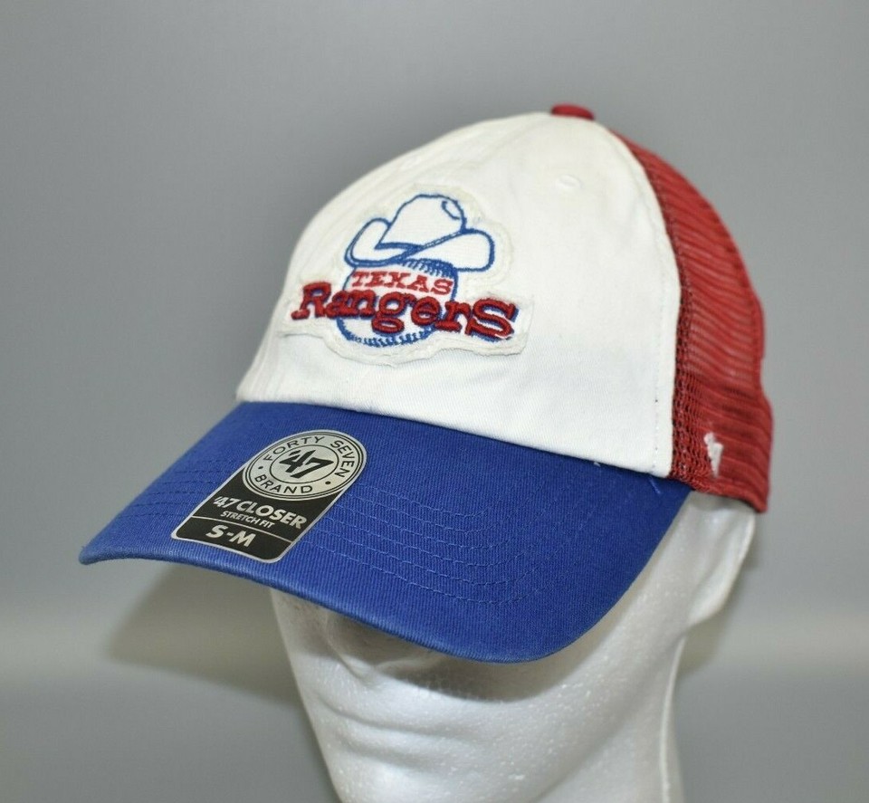 Texas Rangers '47 Brand MLB Stretch Fit Relaxed Fitted Mesh Cap Hat ...