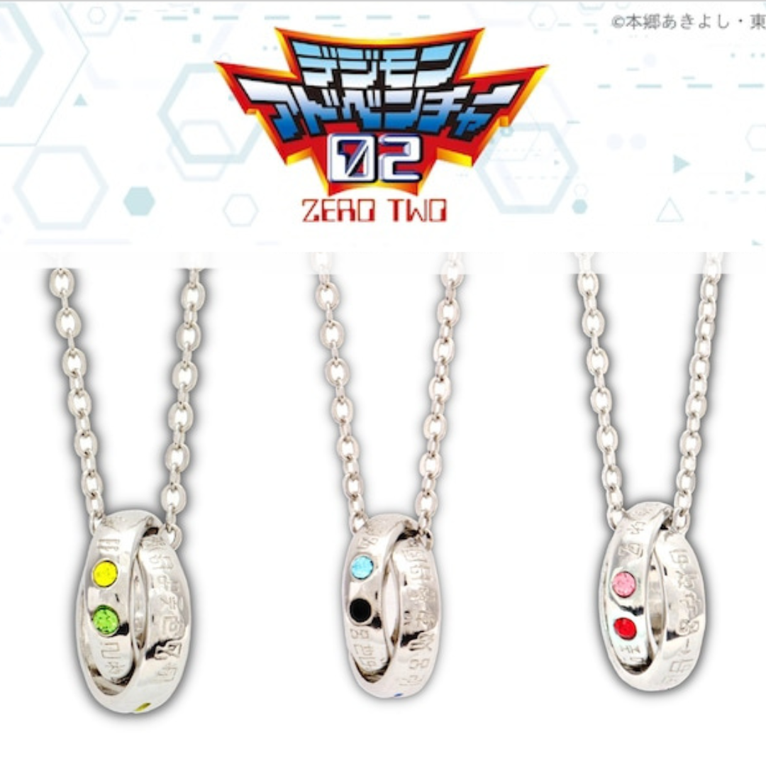 Digimon Adventure 02 Necklace Engraved Ring Pendant Pewter Japan New | eBay