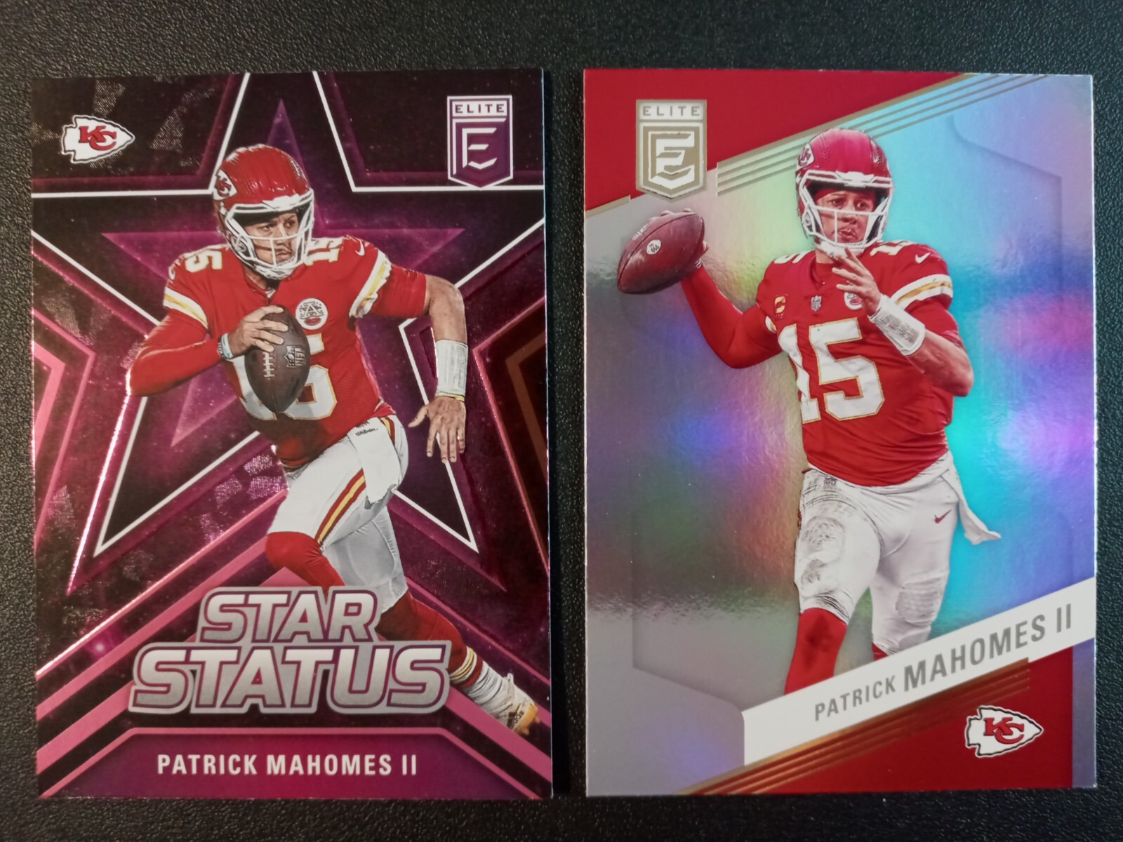 (2) 2023 Donruss Elite Pink Star Status/Base Patrick Mahomes II # 1,83 ...