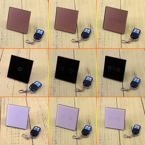 Australia Touch Remote Light Switch 1/2/3gang 1 way Tempered Glass ...