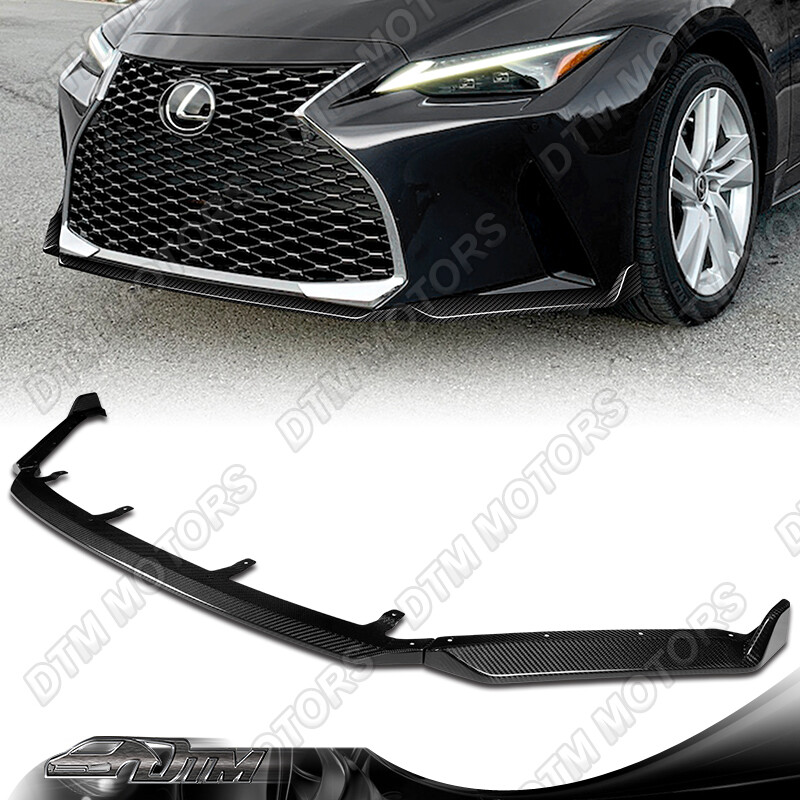 For 21-25 Lexus IS300 IS350 Base V-Style Carbon Fiber Front Bumper Lip ...