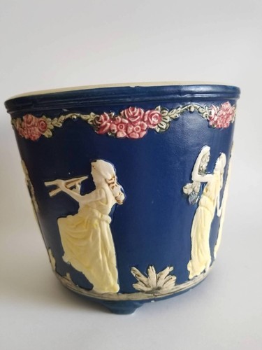 Weller American Art Pottery Blue Ware Dancing Grecian Ladies Jardinere ...