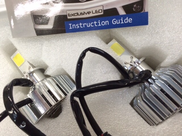 H4701 high beam LED COB Headlight Kit 80W 7200Lumens 5000k Pure White ...