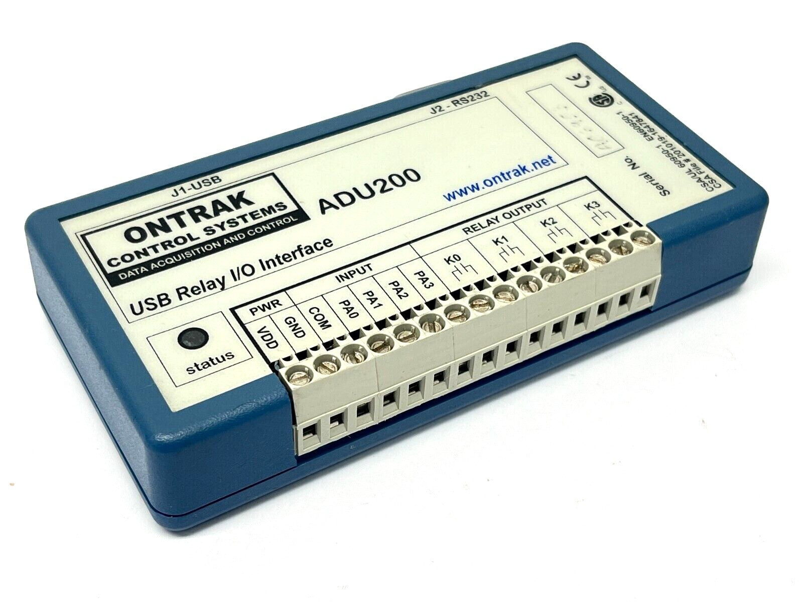Ontrak Control Systems ADU200 USB Relay Interface I/O | eBay