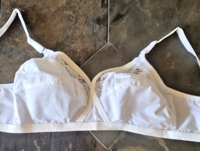 46C Vintage Exquisite Form Fully Cotton Cross Comfort Wireless Bra 575 ...