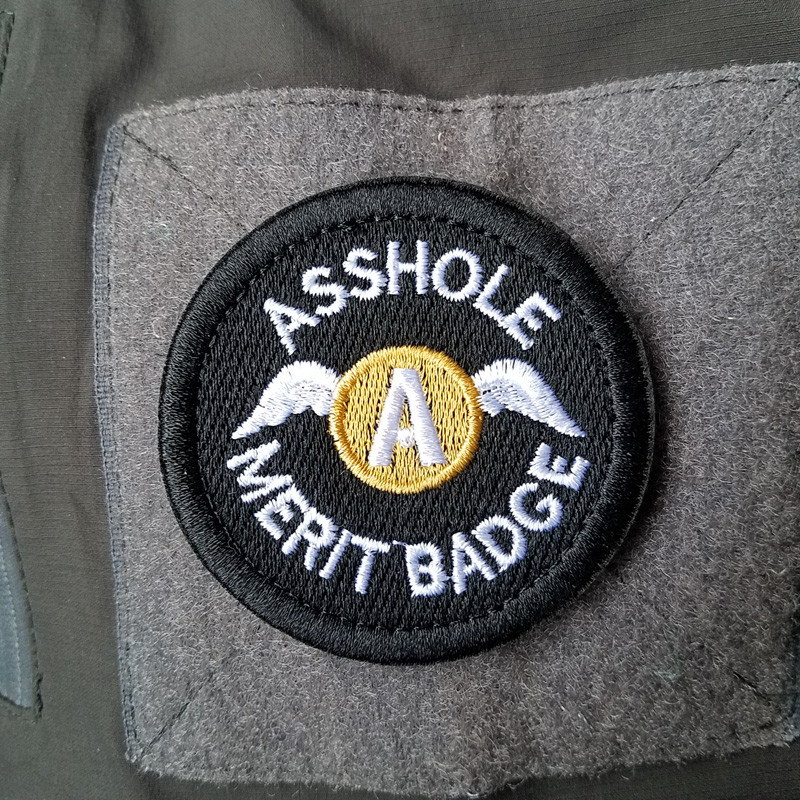 5Pcs A-hole Merit Badge Tactical Military Hook Loop Patch Embroidered ...