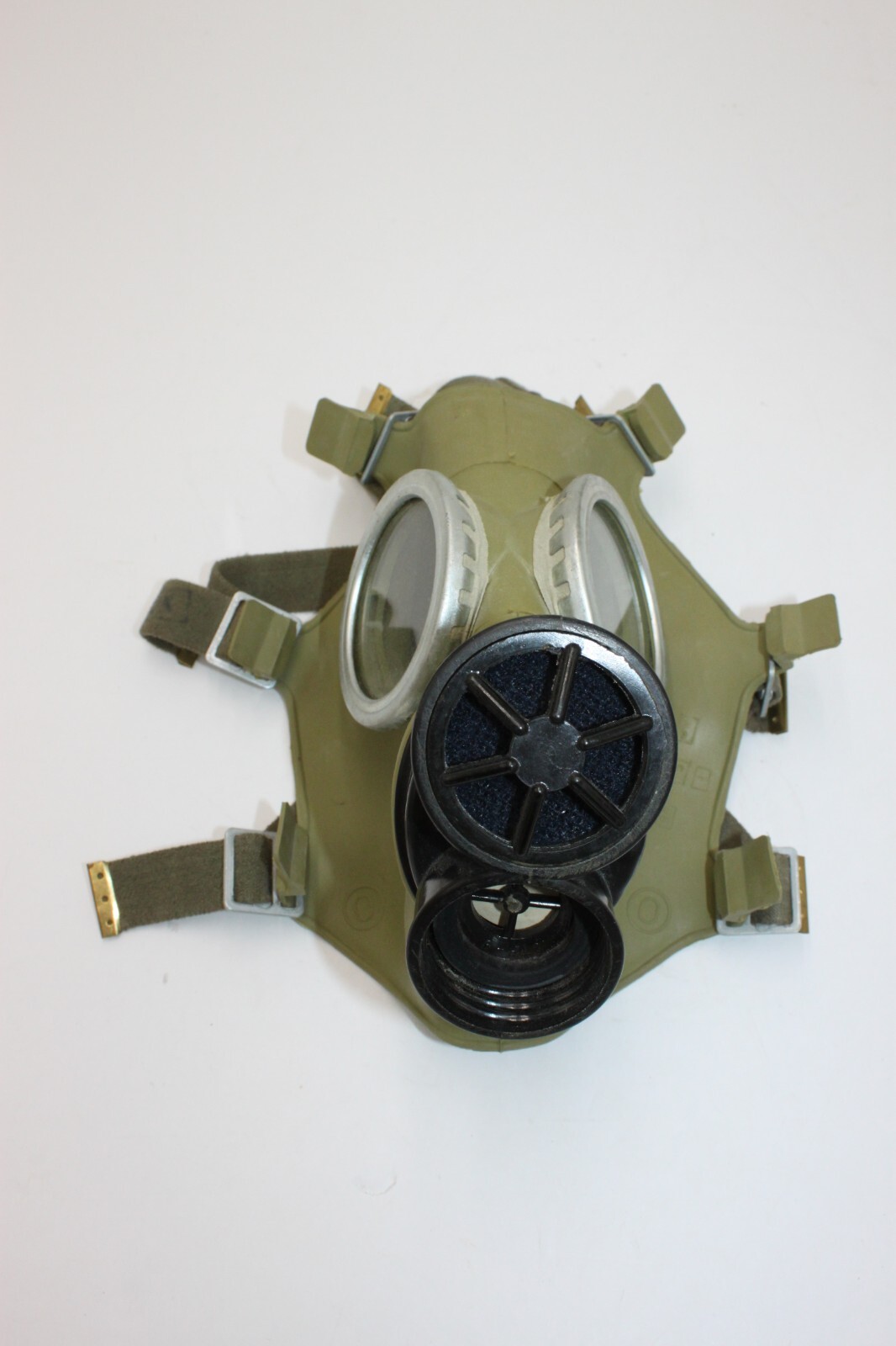 Vintage Polish Russian Youth Gas Mask Gray/Green 40mm Filters Military ...