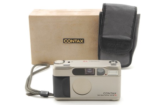 [MINT in Box] CONTAX T2D T2 Titan Silver Data Back 35mm Film Camera ...