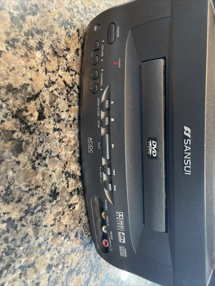 SANSUI TV DVD COMBO CDVD9000B 9" COLOR TELEVISION Retro Gaming TV Black ...