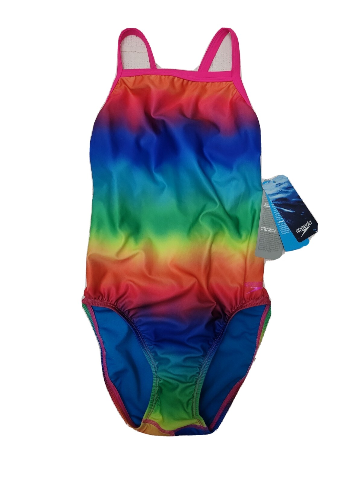 Speedo swimsuit one-piece Competitive Pro Lite 28 New $44 red blue ...