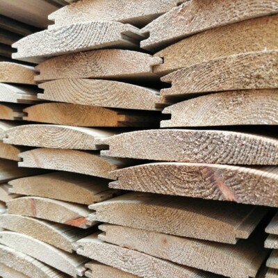 Log Lap T & G Cladding 19mm x 113mm approx fin size. 4.8m Long ...