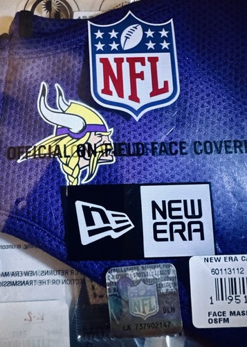 Fashion Face Mask NFL Minnesota Vikings Official "On-Field" NFL ...