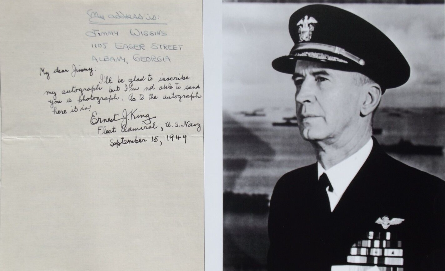 Admiral Ernest J. King, Commander of U.S. Fleet Chief Naval Operations ...