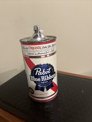 Vintage Pabst Blue Ribbon Beer Can Bar Top Cigarette Lighter Fortune ...