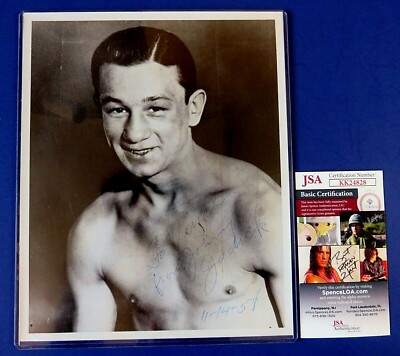 JOHNNY JADICK SIGNED 8x10 PHOTO ~ 1932 WORLD CHAMPION BOXING RARE ...