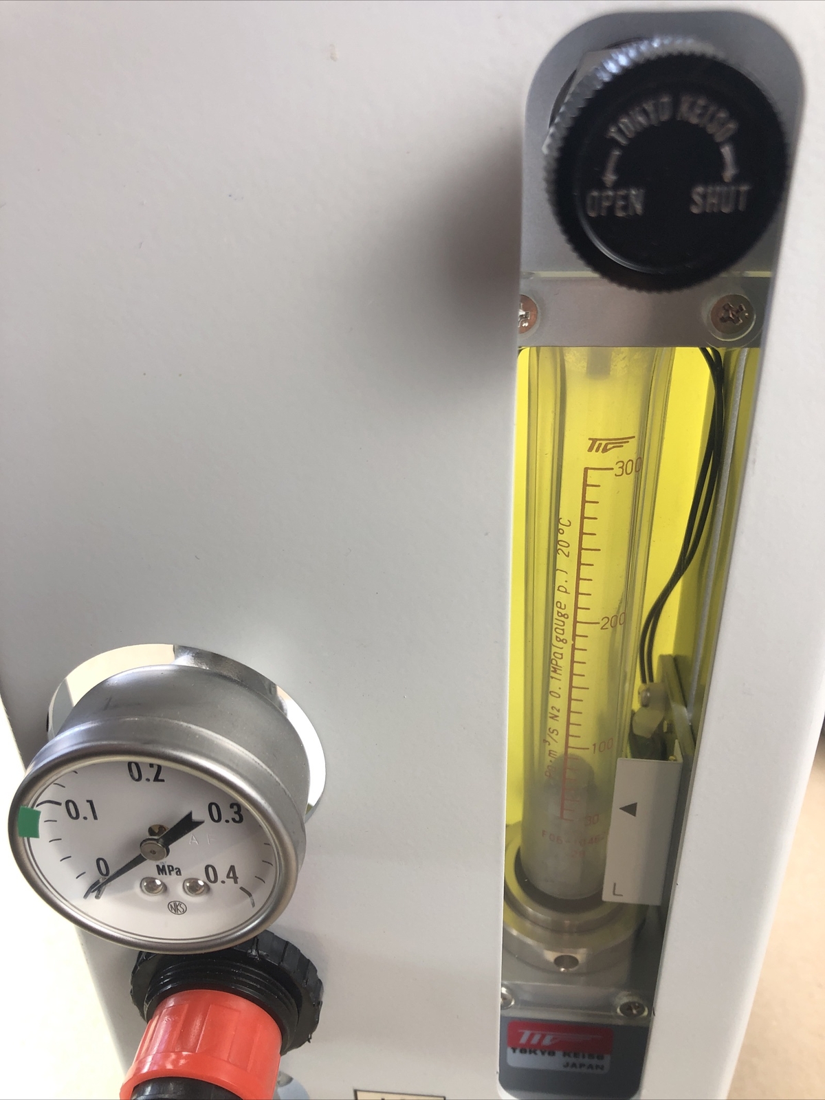 Tokio Keiso Nitrogen N2 Purge Flow Meter Reed Switch Alarm, Regulator ...