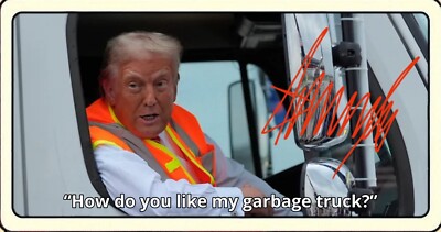 Donald Trump - Garbage Truck Custom Trading Card By MPRINTS | eBay