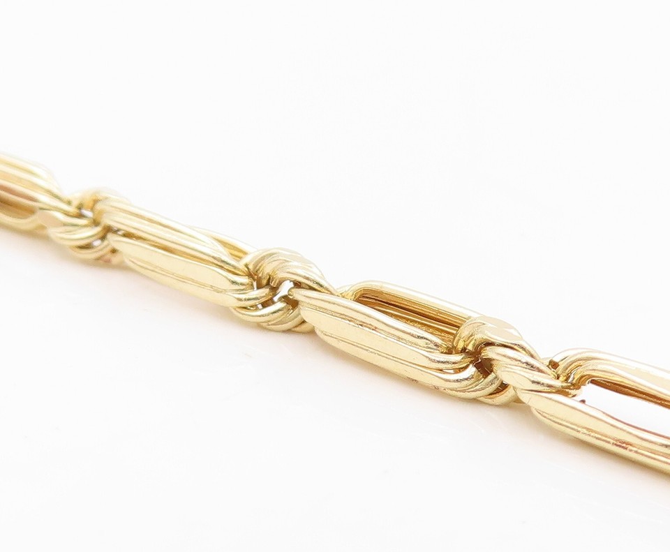 14K GOLD Vintage Necklace Designer Linked Milano Rope Chain GN091 | eBay